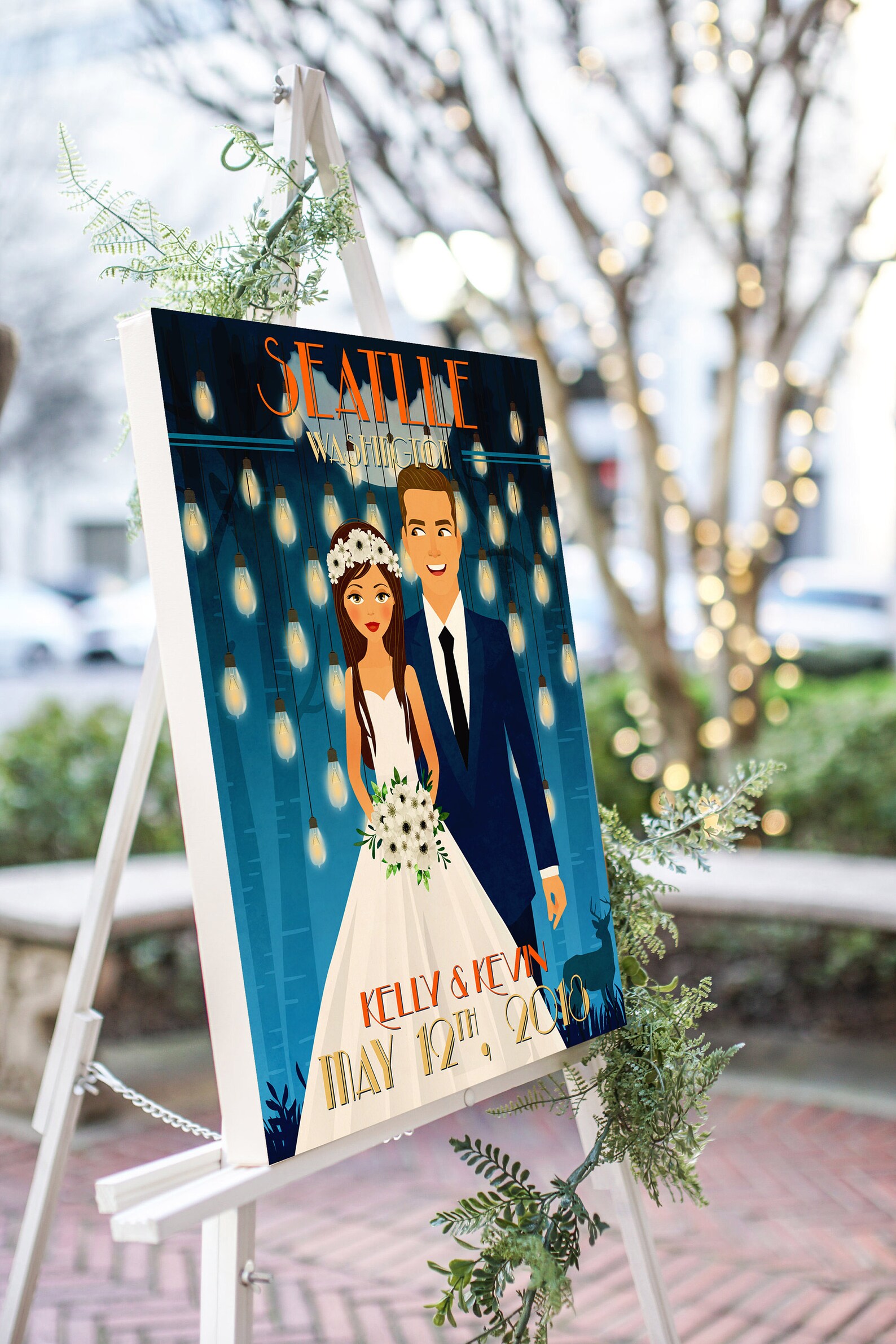 Personalized Vintage Wedding Poster Retro Wedding Poster Retro - Etsy