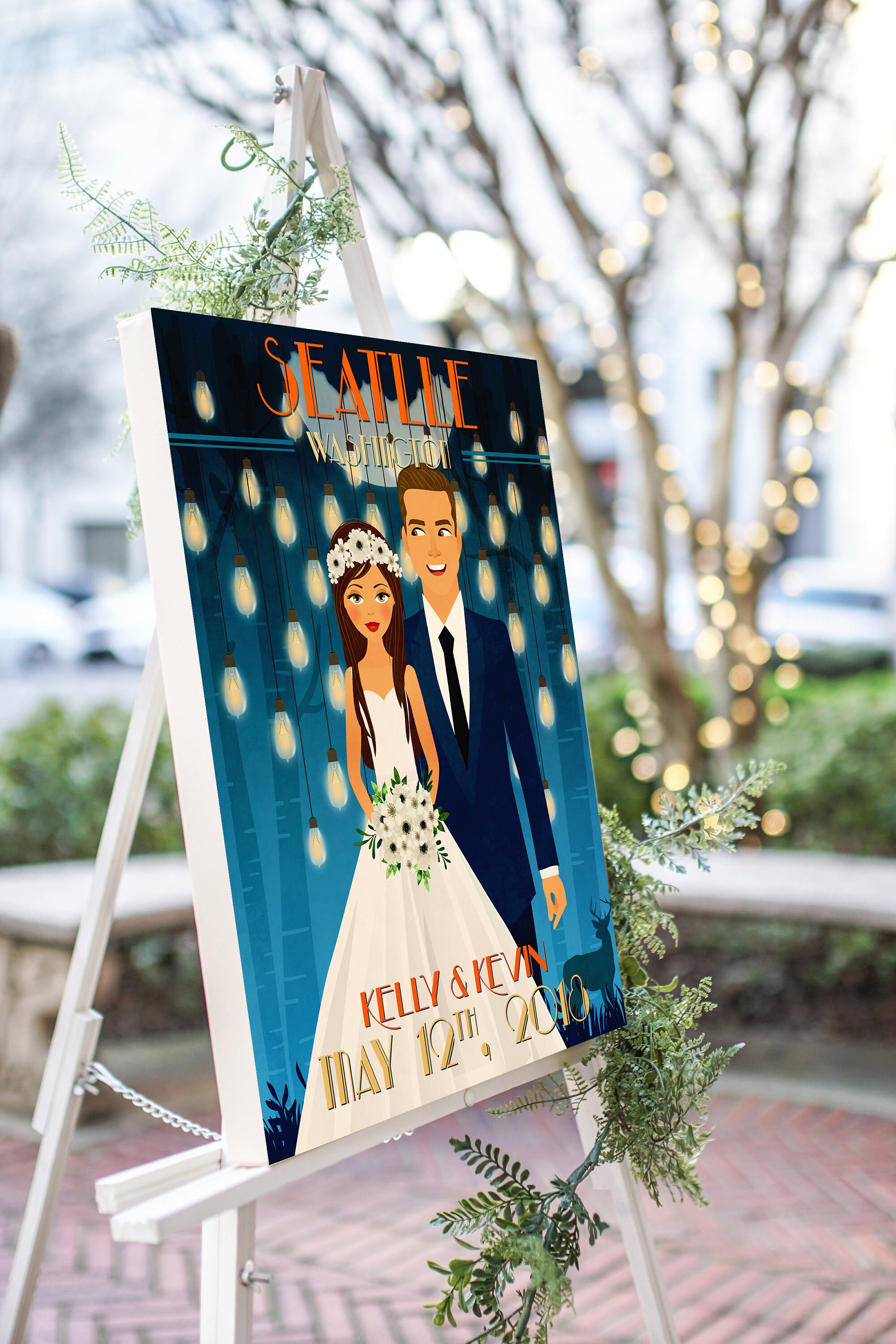 Personalized Vintage Wedding Poster Retro Wedding Poster Retro - Etsy