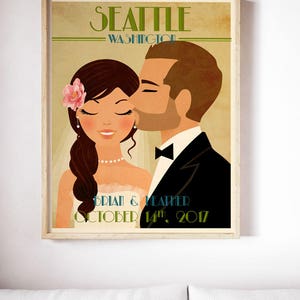 Wedding Print Custom Wedding Gift Personalized Vintage Wedding Art ...