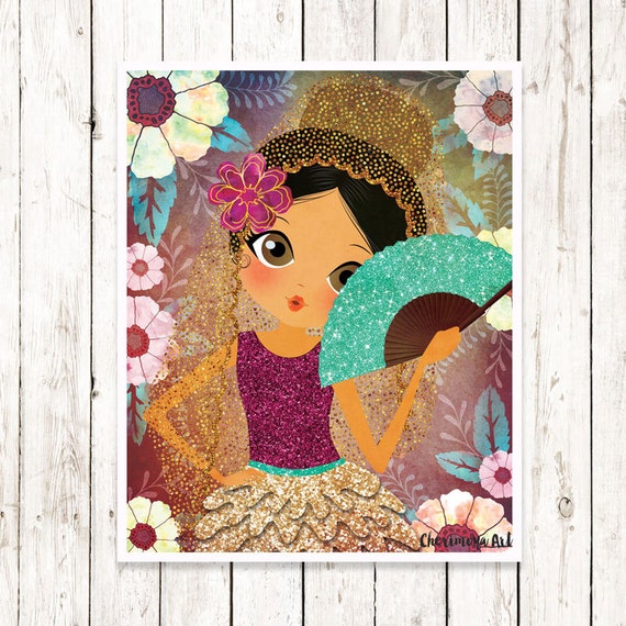 Dancer Art Print Spanish Dancer Print Flamenco Wall Art Dancer | Etsy