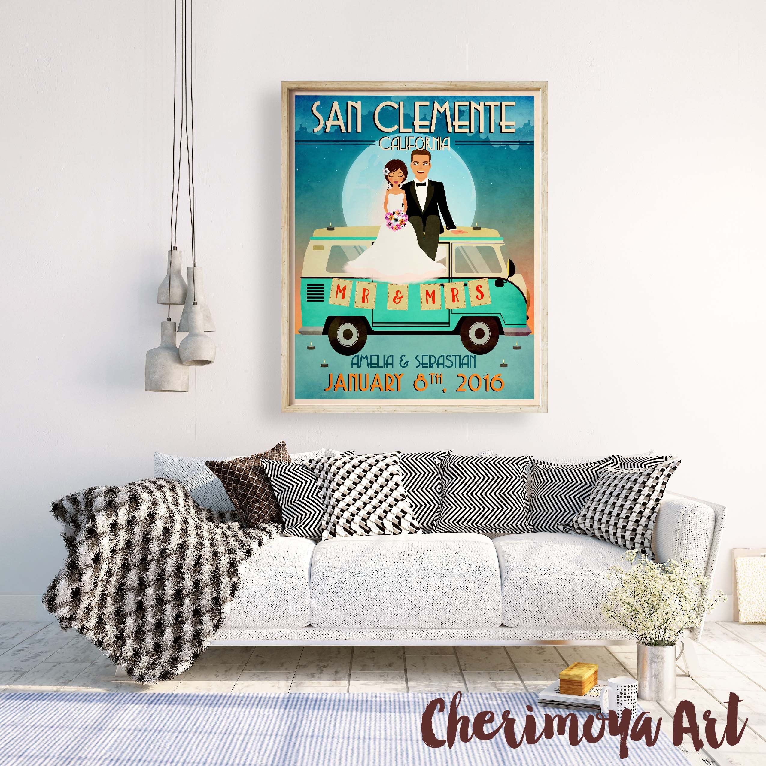 Combi Wedding Art Vintage Wedding Poster Wedding Poster Combi - Etsy