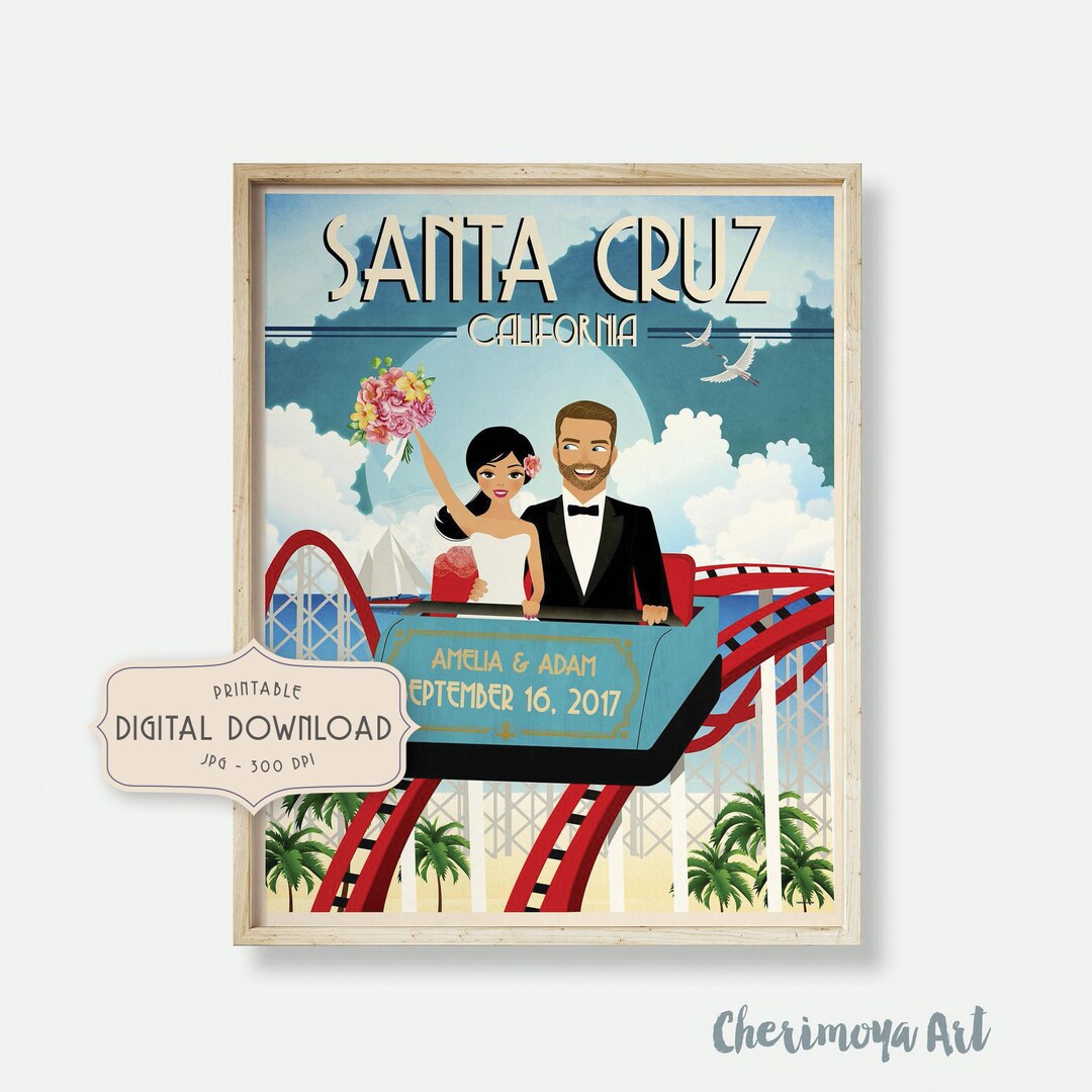 Custom Wedding Gift Unique Wedding Gift Couple Portrait Retro Wedding ...