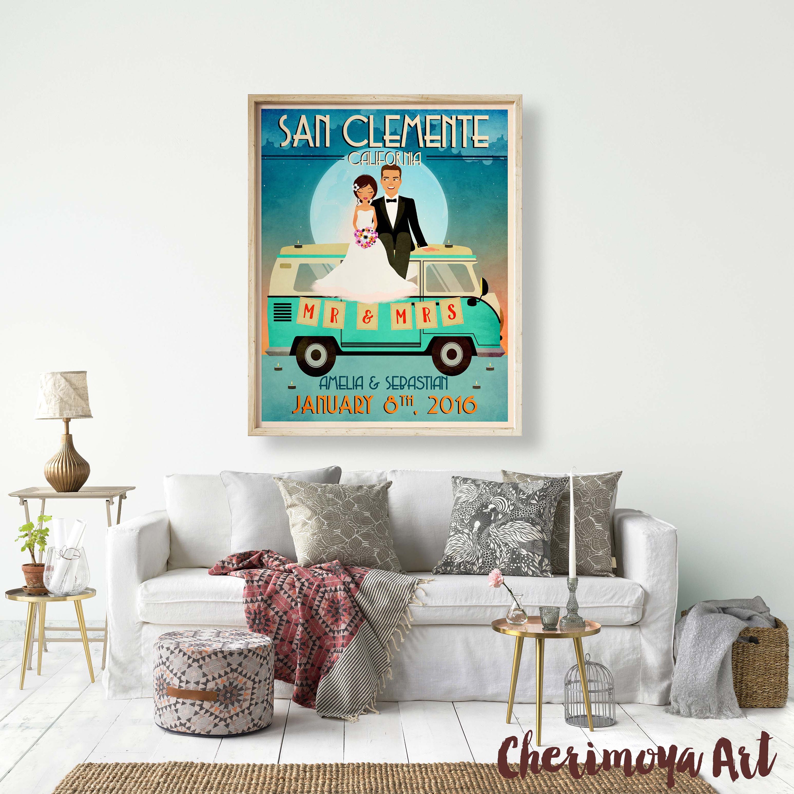 Combi Wedding Art Vintage Wedding Poster Wedding Poster Combi - Etsy
