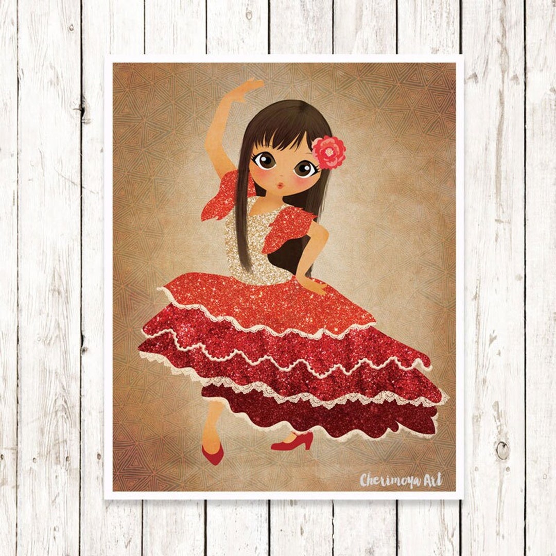 Flamenco Dancer Art Print Spanish Dancer Print Flamenco Art ...