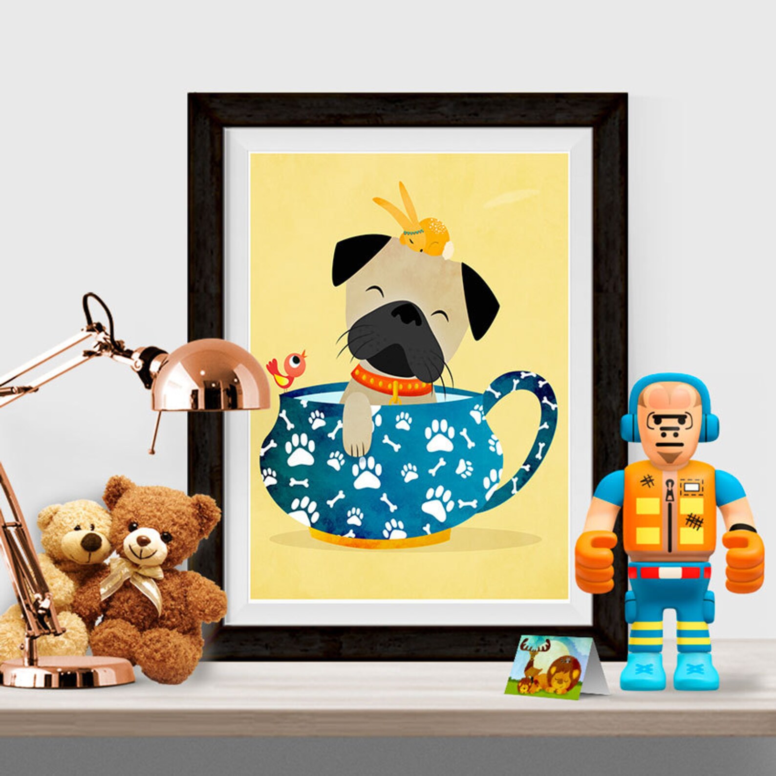 Pug Art Pug Dog Art Print Dog Artwork Pug Wall Art Pug - Etsy