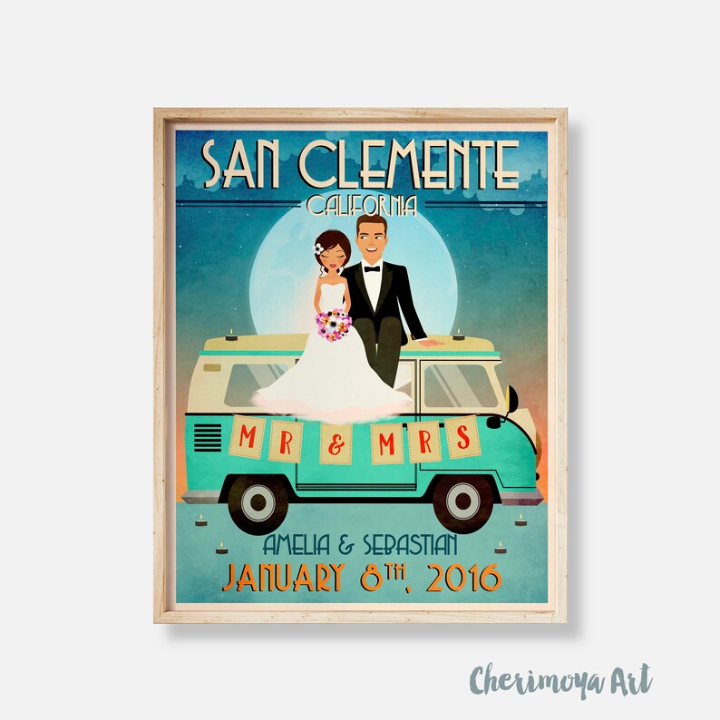 Combi Wedding Art Vintage Wedding Poster Wedding Poster Combi - Etsy
