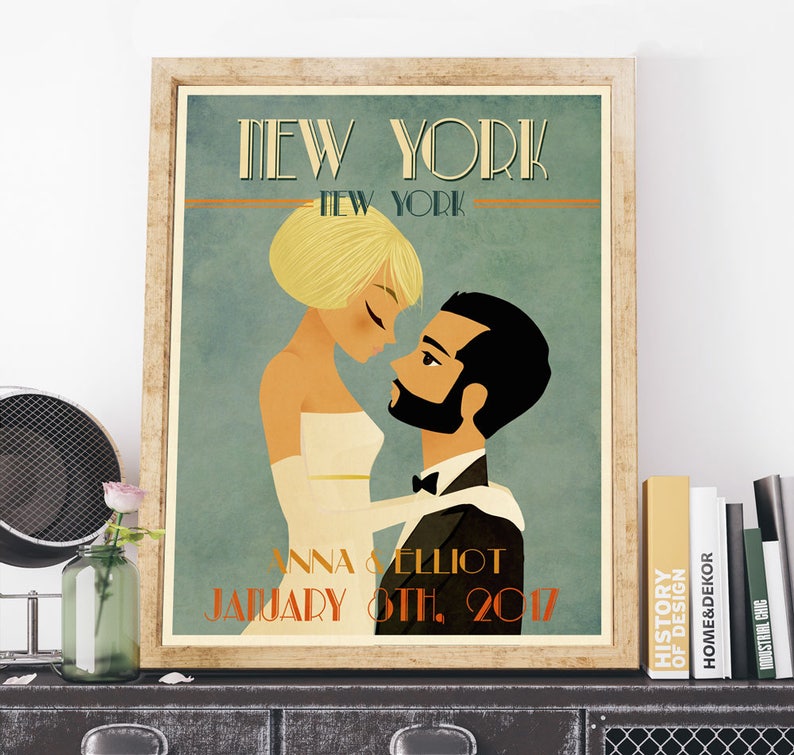 Retro Wedding Print Vintage Wedding Poster Retro Wedding - Etsy