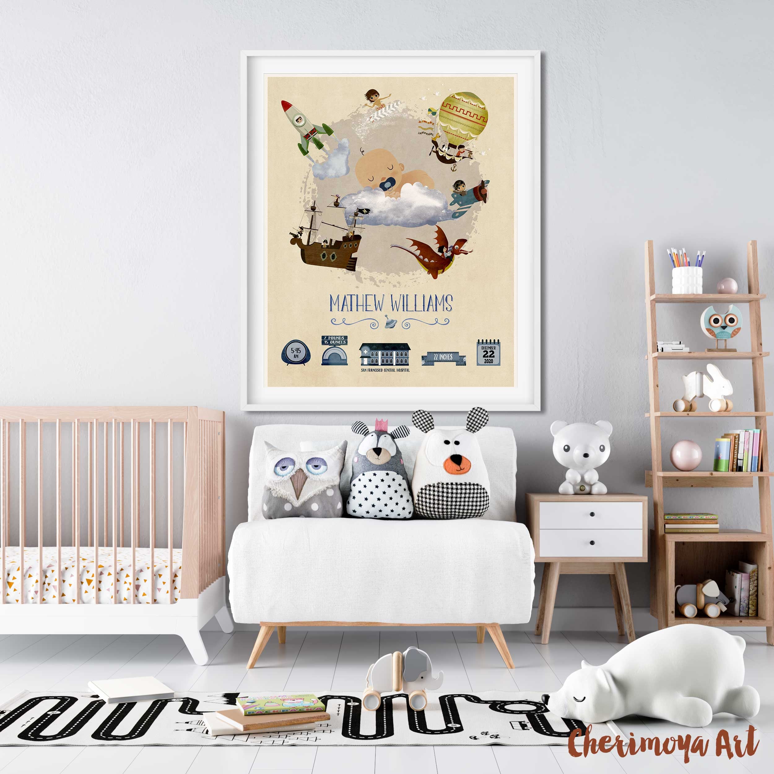 Personalised New Baby Print Baby Birth Announcement New Baby | Etsy