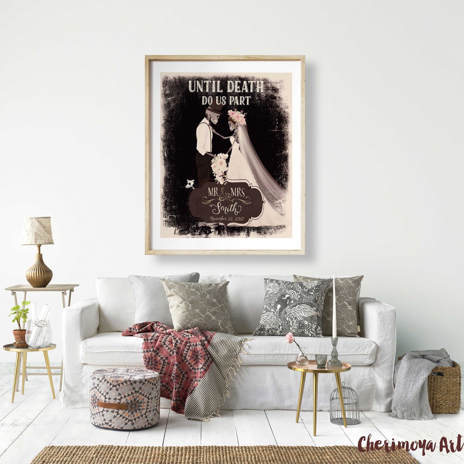 Until Death Do Us Part Personalized Poster Day of the Dead | Etsy