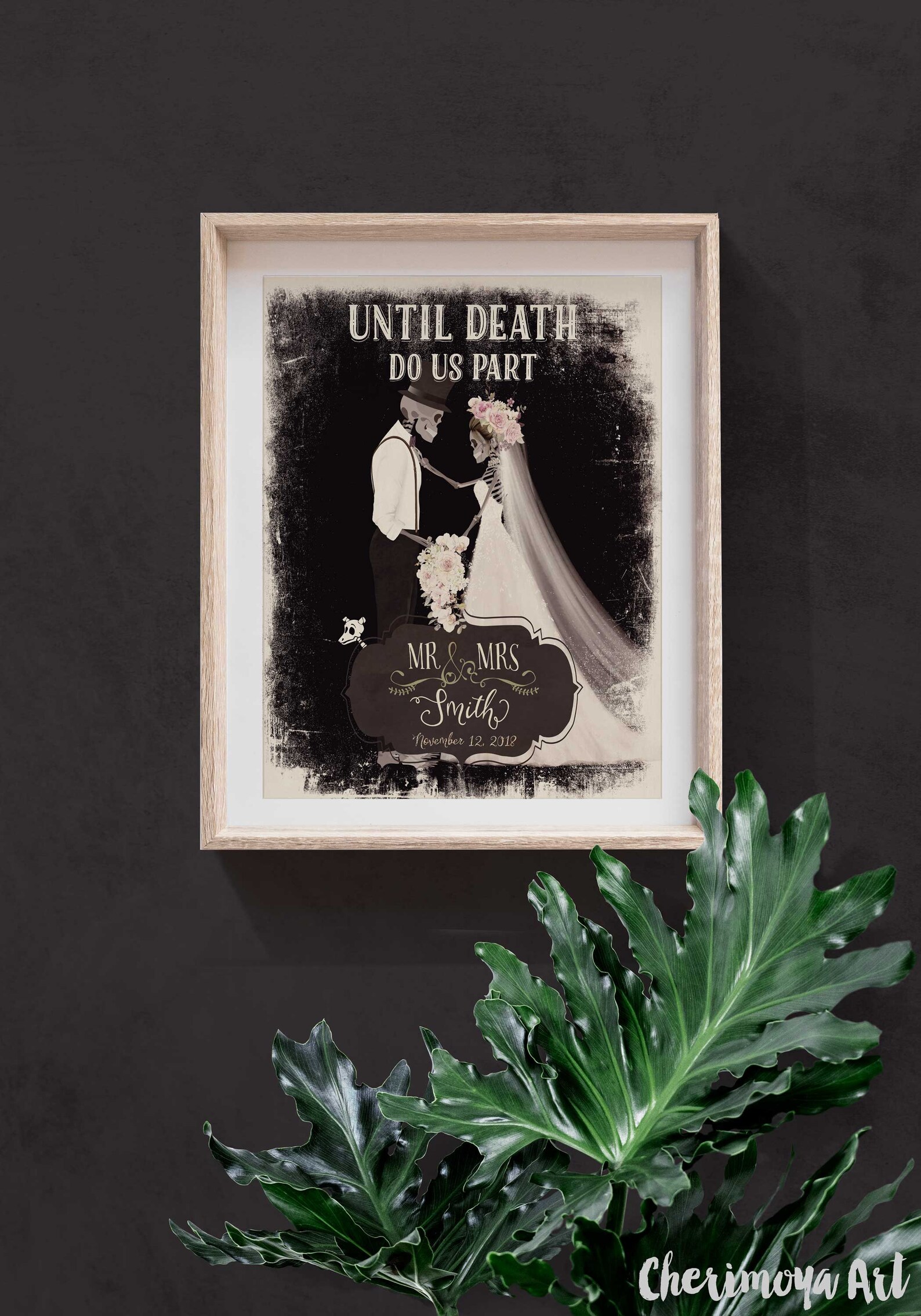 Until Death Do Us Part Personalized Poster Day of the Dead | Etsy