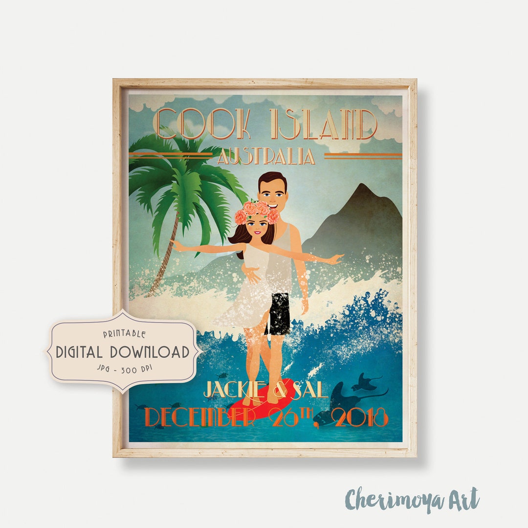 Personalized Wedding Gift Custom Wedding Poster Custom Couple Retro ...