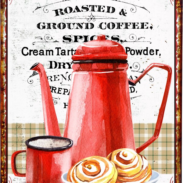 Primitive Coffee Label - Etsy