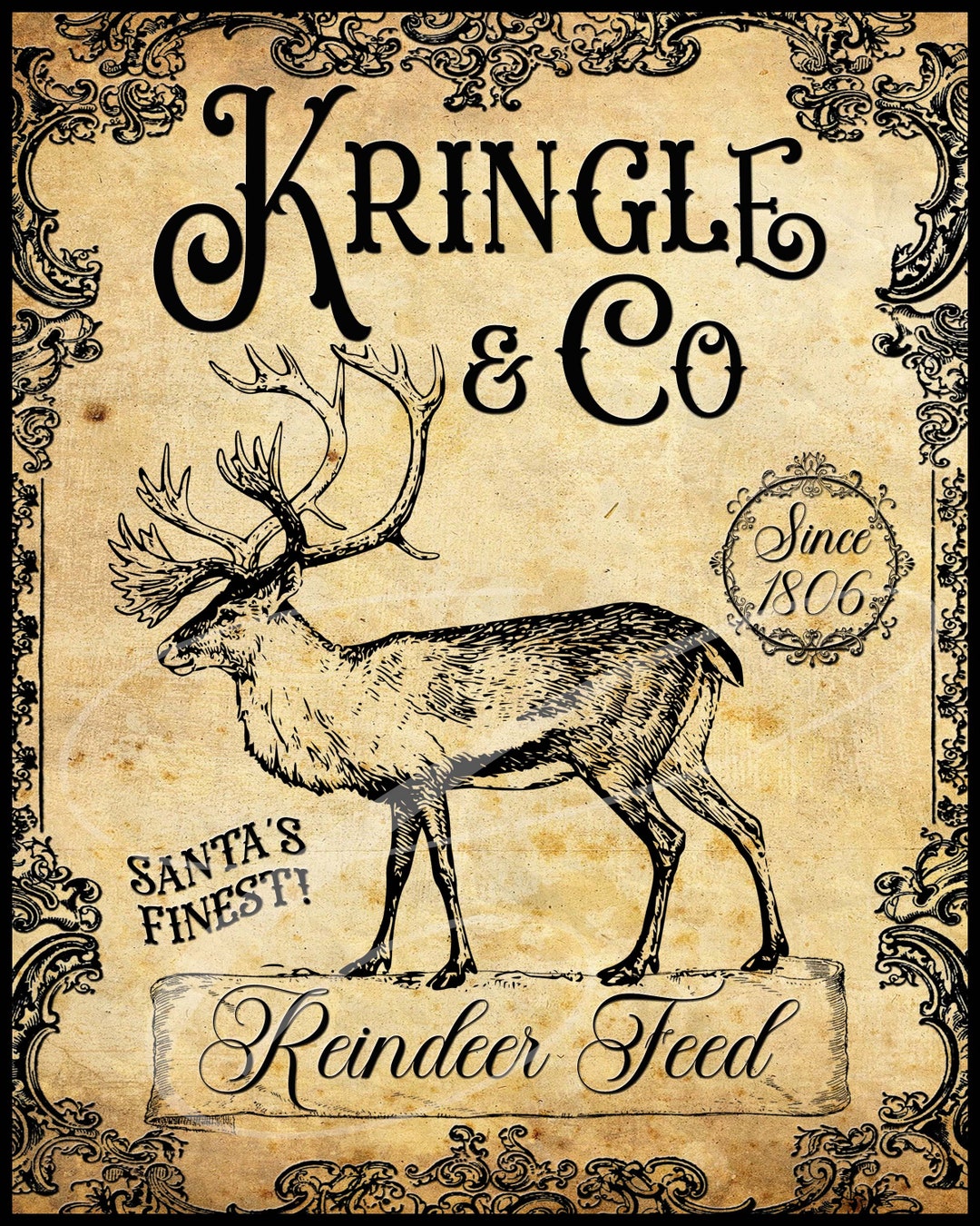 Primitive Vintage Victorian Christmas Label Jpeg Digital Jpeg Jars ...