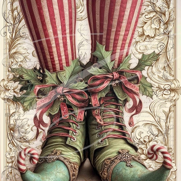 Victorian Elf Stocking - Etsy UK