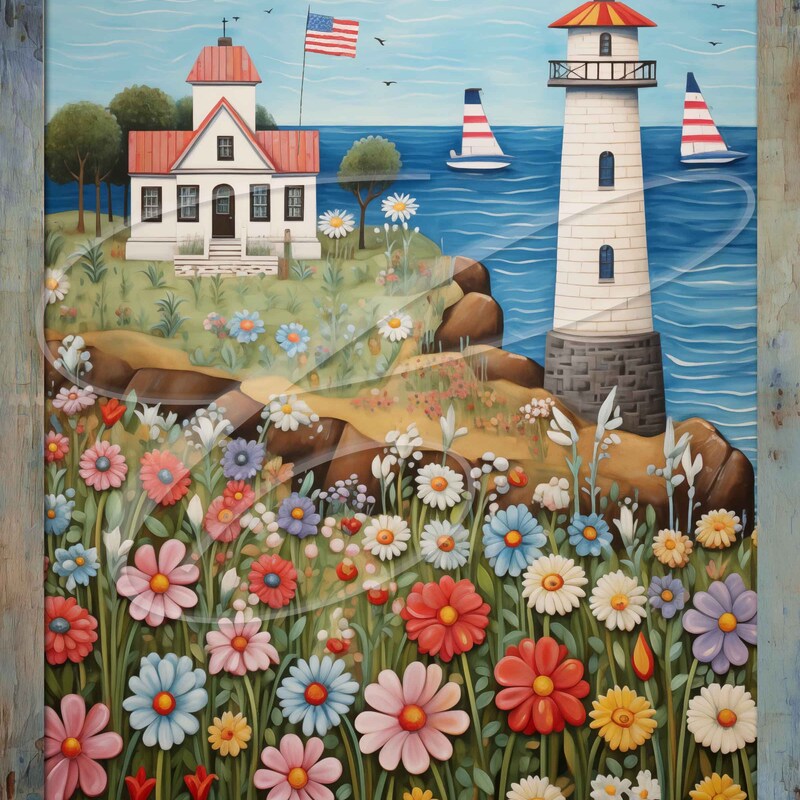 Naive Art Sailboat - Etsy