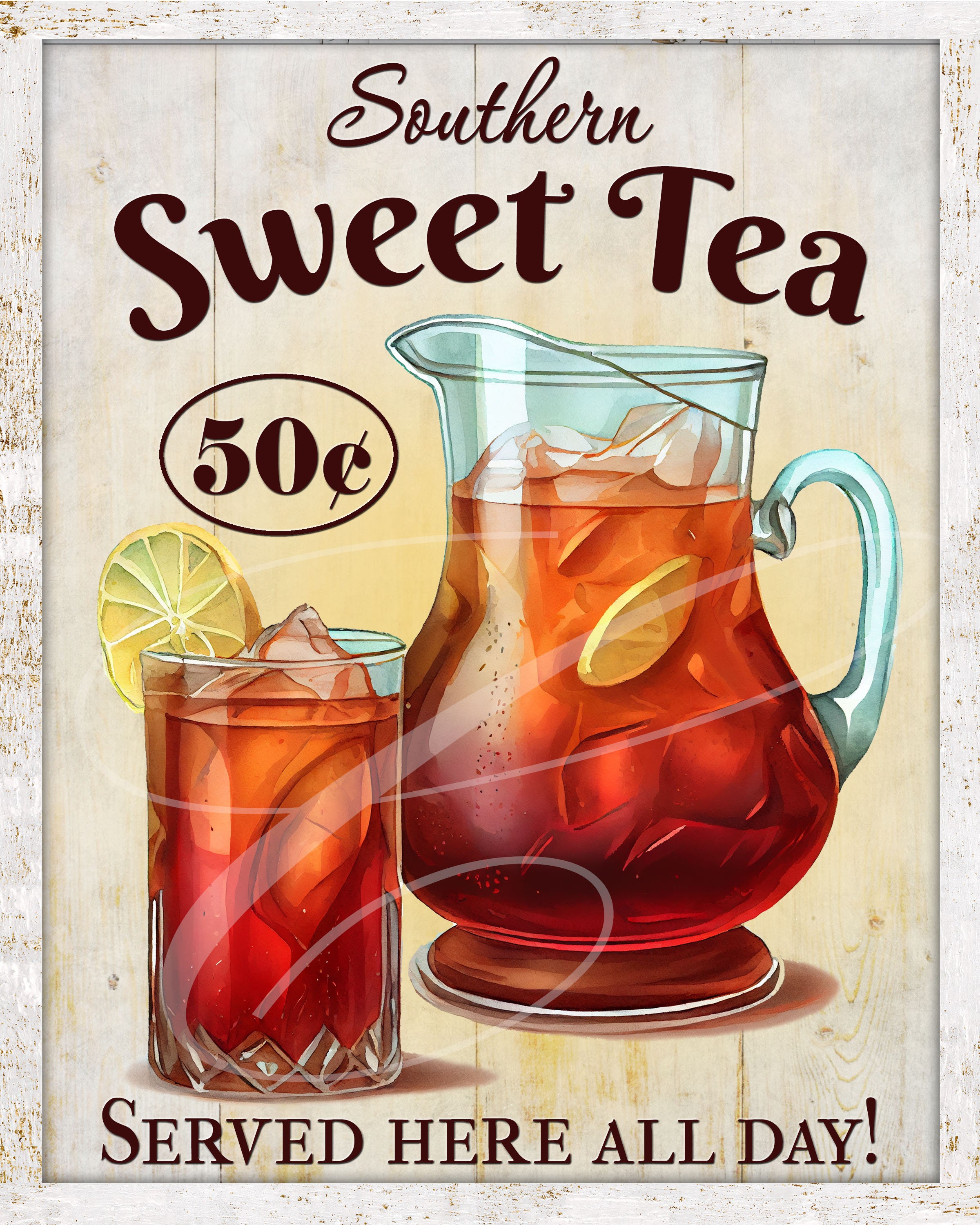 Vintage Iced Tea Sign