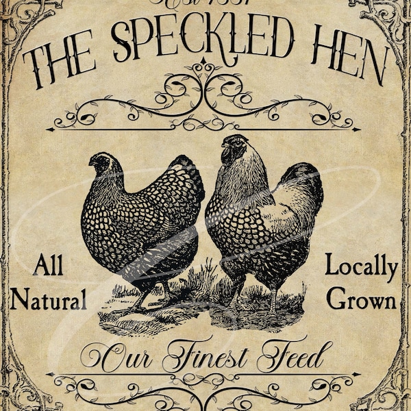 Vintage Chicken Feed Signs - Etsy