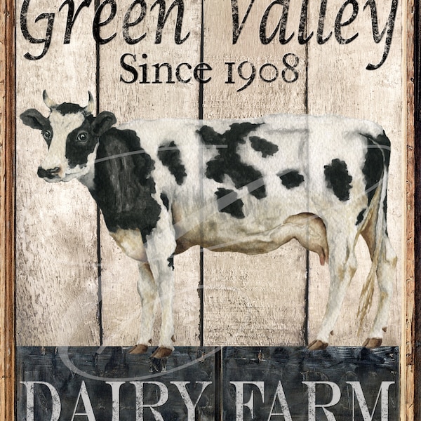 Vintage Dairy Sign - Etsy