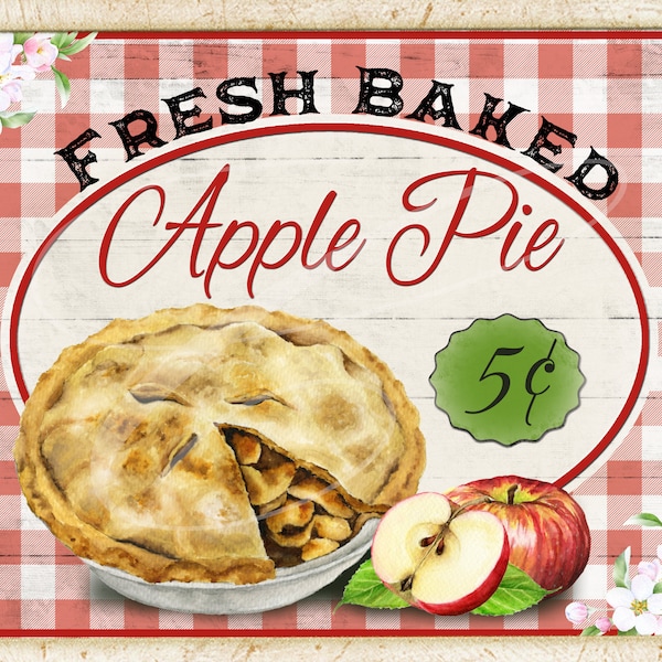 Apple Pie Sign - Etsy