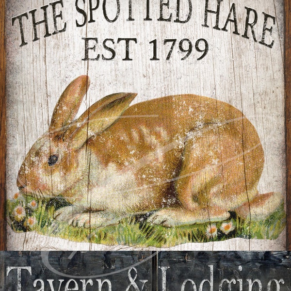 Antique Rabbit Print - Etsy