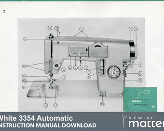 White 1411 Sewing Machine Instruction Manual PDF Download - Etsy