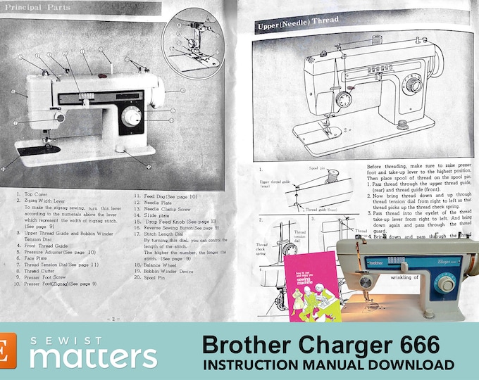 Brother Bicor VX1005 Sewing Machine Instruction Manual PDF Download ...