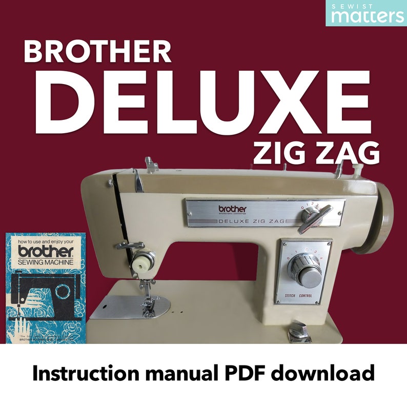 Brother Deluxe Zig Zag Sewing Machine Manual PDF Download - Etsy
