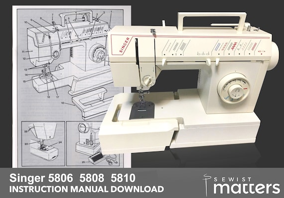 Singer 5806 5808 & 5810 Sewing Machine Instruction Manual PDF - Etsy México