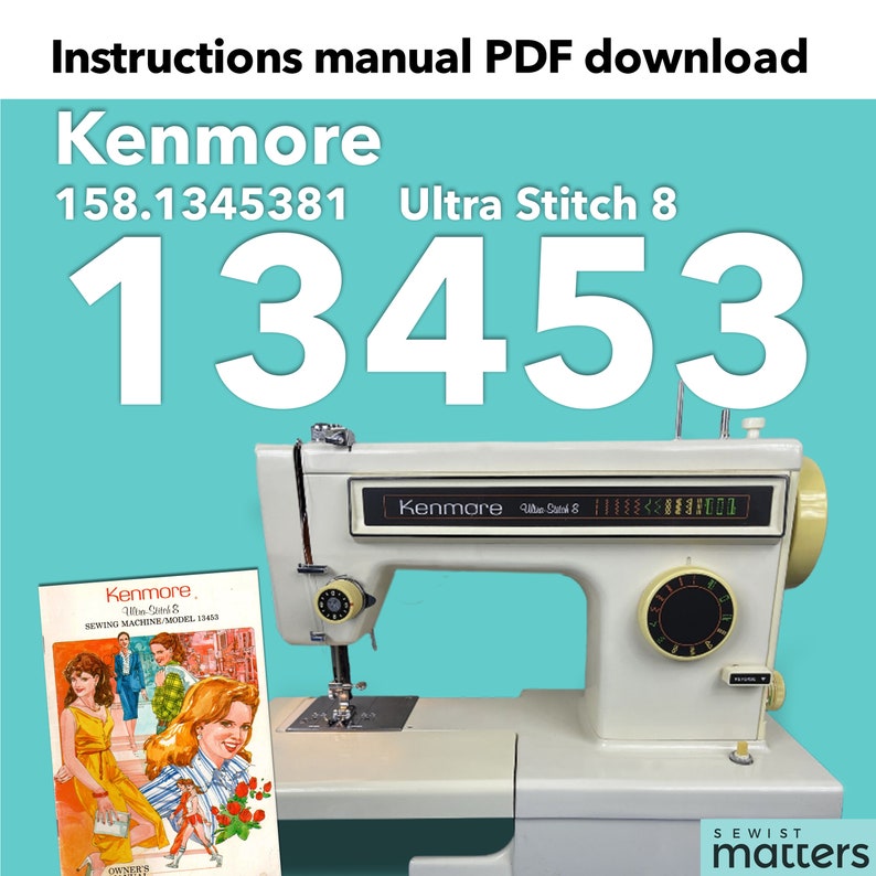 Kenmore 13453 158.13453 Ultra Stitch 8 Sewing Machine PDF Download - Etsy