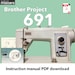3KC 8828 Wizard Citation, 691 Jones, Brother Project 691 Sewing Machine ...