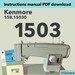 Brother Bicor VX1005 Sewing Machine Instruction Manual PDF Download - Etsy