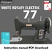 White Rotary Series 77 Sewing Machine Instruction Manual PDF Download ...