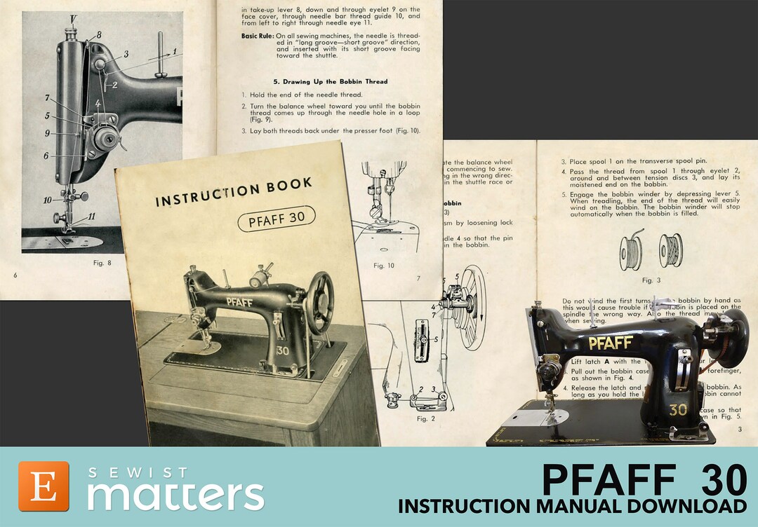 PFAFF 30 Sewing Machine Instruction Manual PDF Download - Etsy