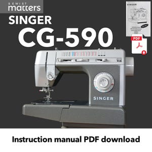 Singer CG-590 Sewing Machine Instruction Manual PDF Download | English ...