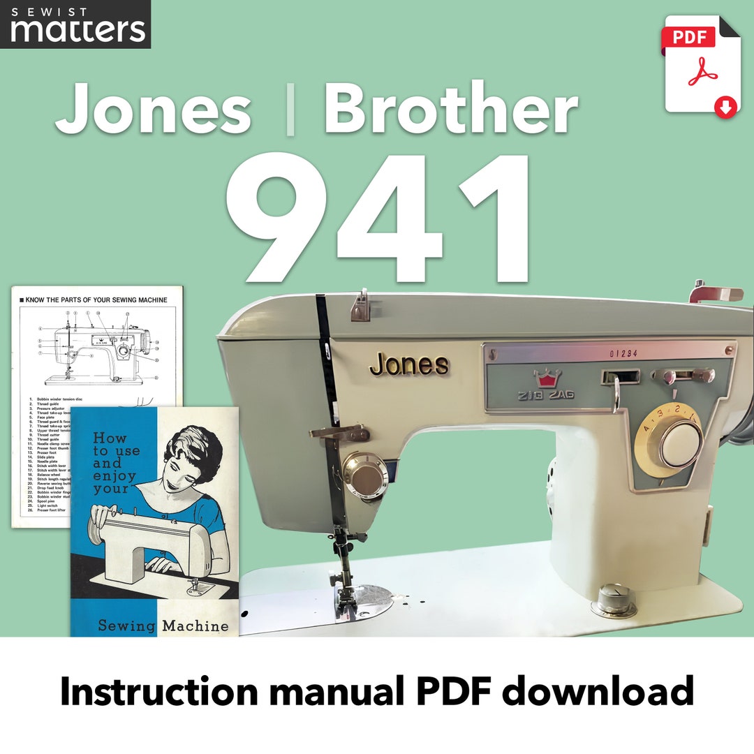 Jones 941 | Brother 941 Sewing Machine Instruction Manual PDF Download ...