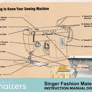 Singer 257 Fashion Mate Zig-zag Sewing Machine Instruction Manual PDF ...