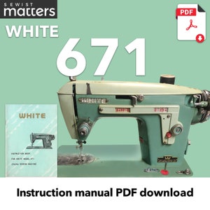 White 671 Sewing Machine Instruction Manual PDF Download - Etsy