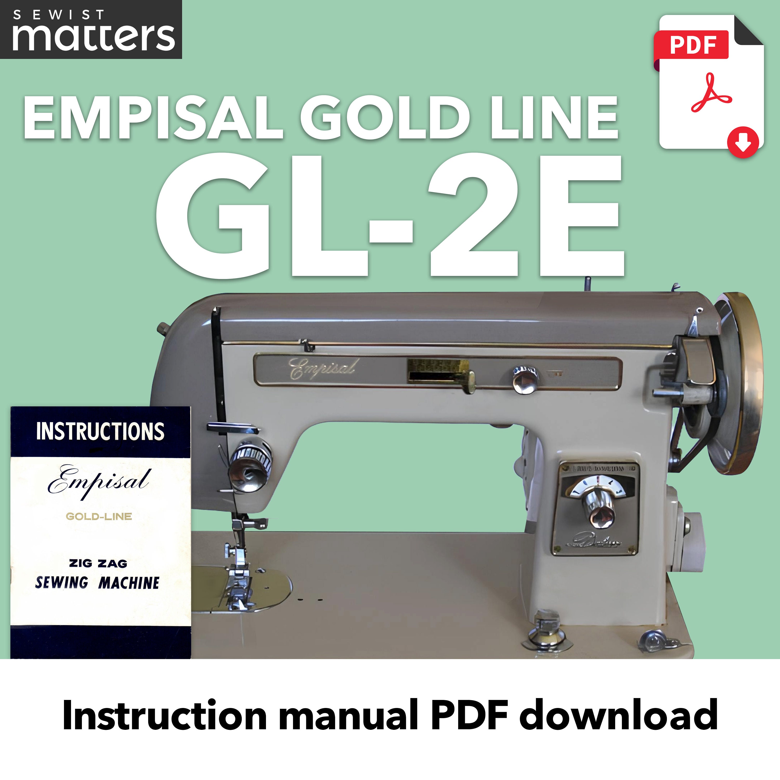 Empisal Gold-line GL-2E Sewing Machine Instruction Manual PDF Download ...