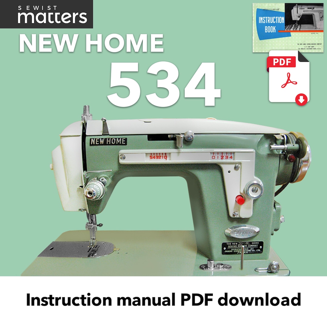 New Home 534 Janome Sewing Machine Instruction Manual - PDF Instant ...