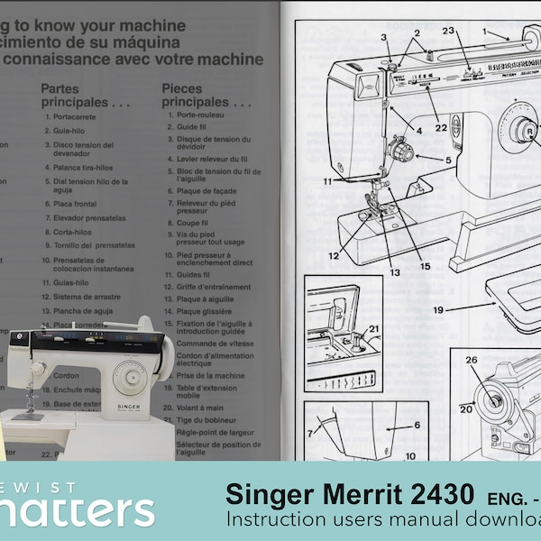 Singer Sewing Machine Merritt Manual - Etsy