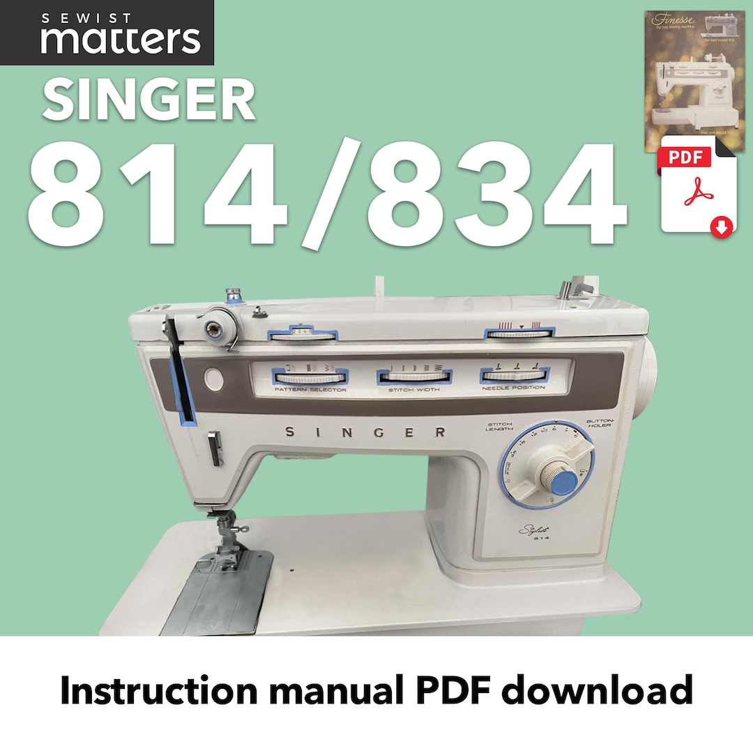 Singer 814 / 834 & Jcpenney 7057 Sewing Machine Instruction Manual PDF ...
