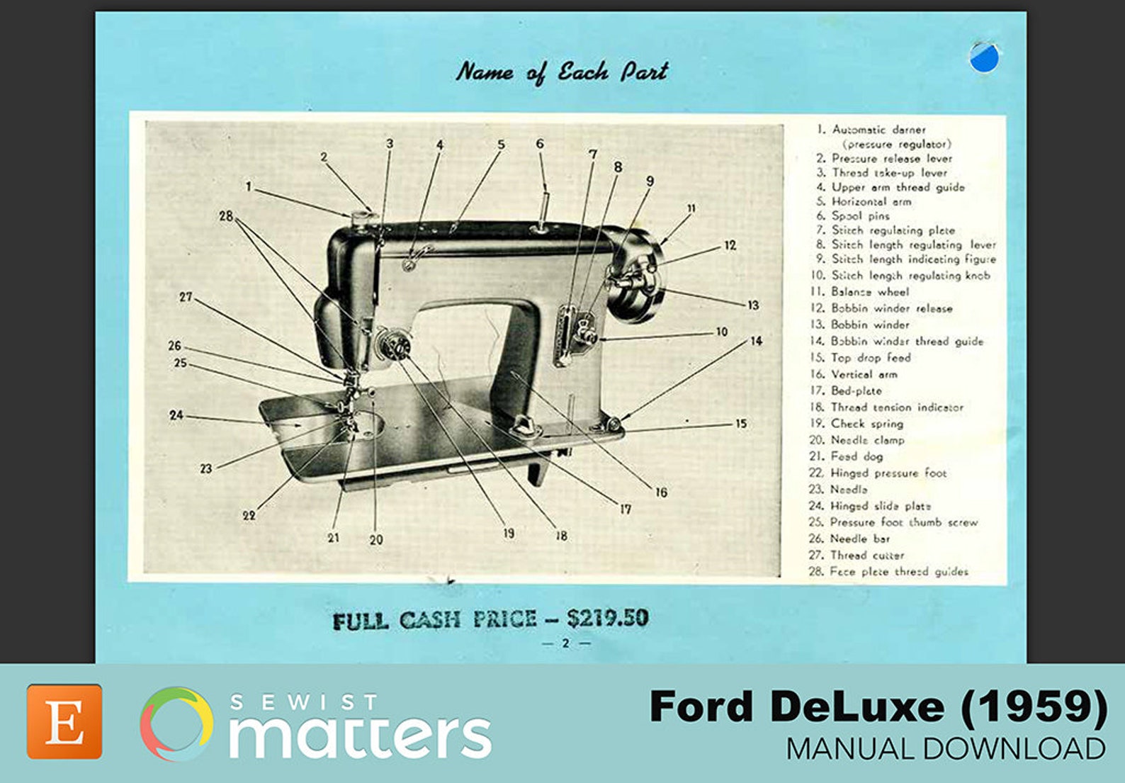 Ford Deluxe Straight-stitch Sewing Machine & Bel Air Precision De Luxe ...