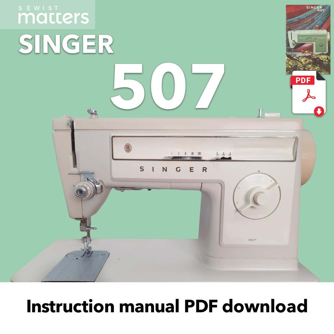 Singer 507 Sewing Machine Instruction Manual PDF Download - Etsy UK