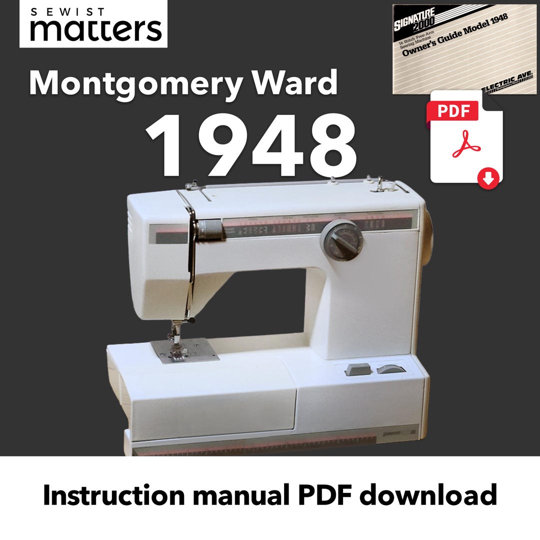 Montgomery Ward 1948 | 1947 UHT J 1947 Stitch Free Arm Sewing Machine ...