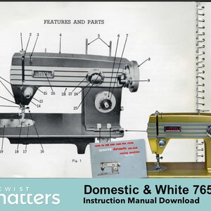 White 765 White 3955 & Domestic 765 Sewing Machine - Etsy Canada