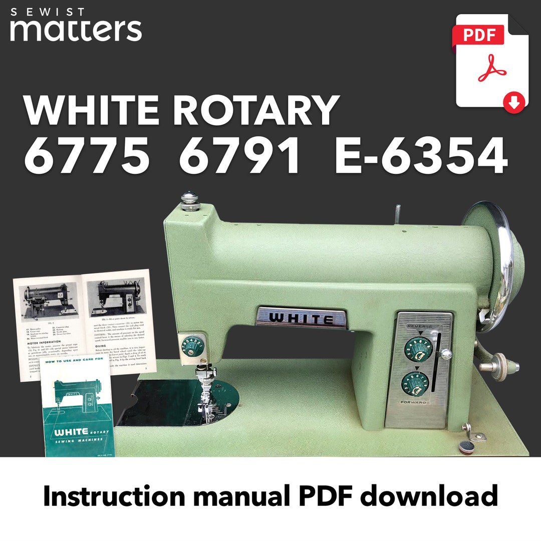 White Rotary 6775 6791 Sewing Machine Instruction Manual PDF Download ...