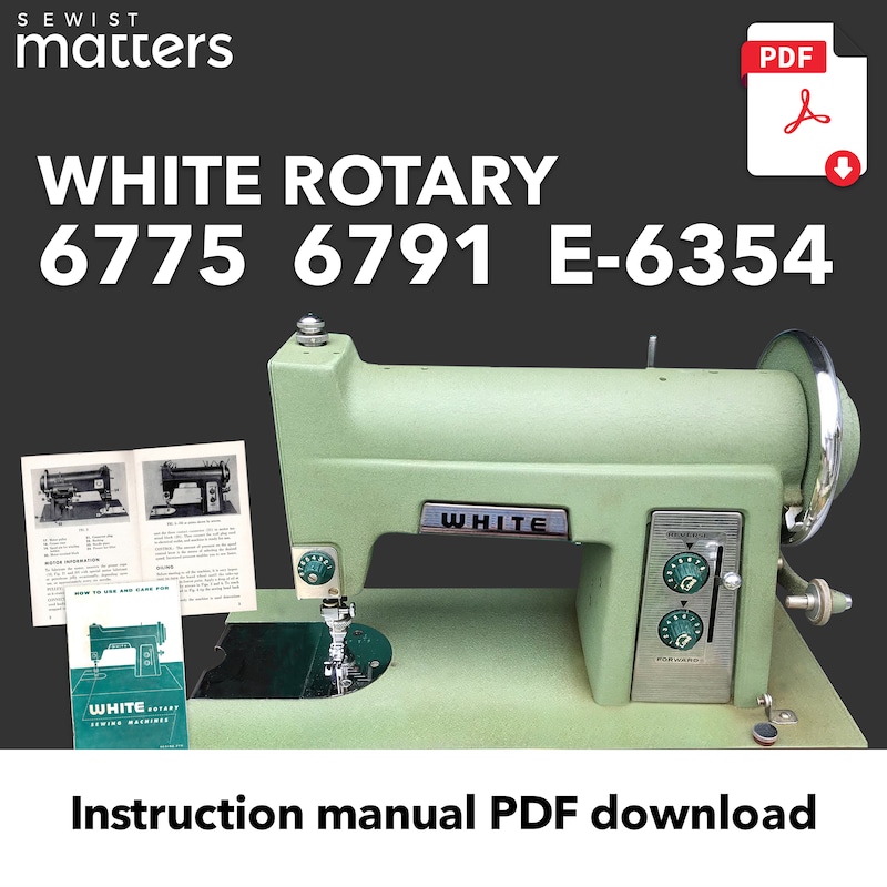 White Rotary Sewing Machine - Etsy