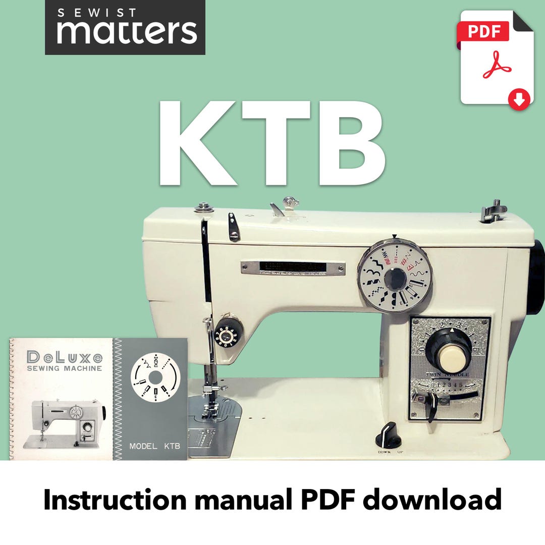 KTB Universal Deluxe Sewing Machine Manual PDF Download - Etsy