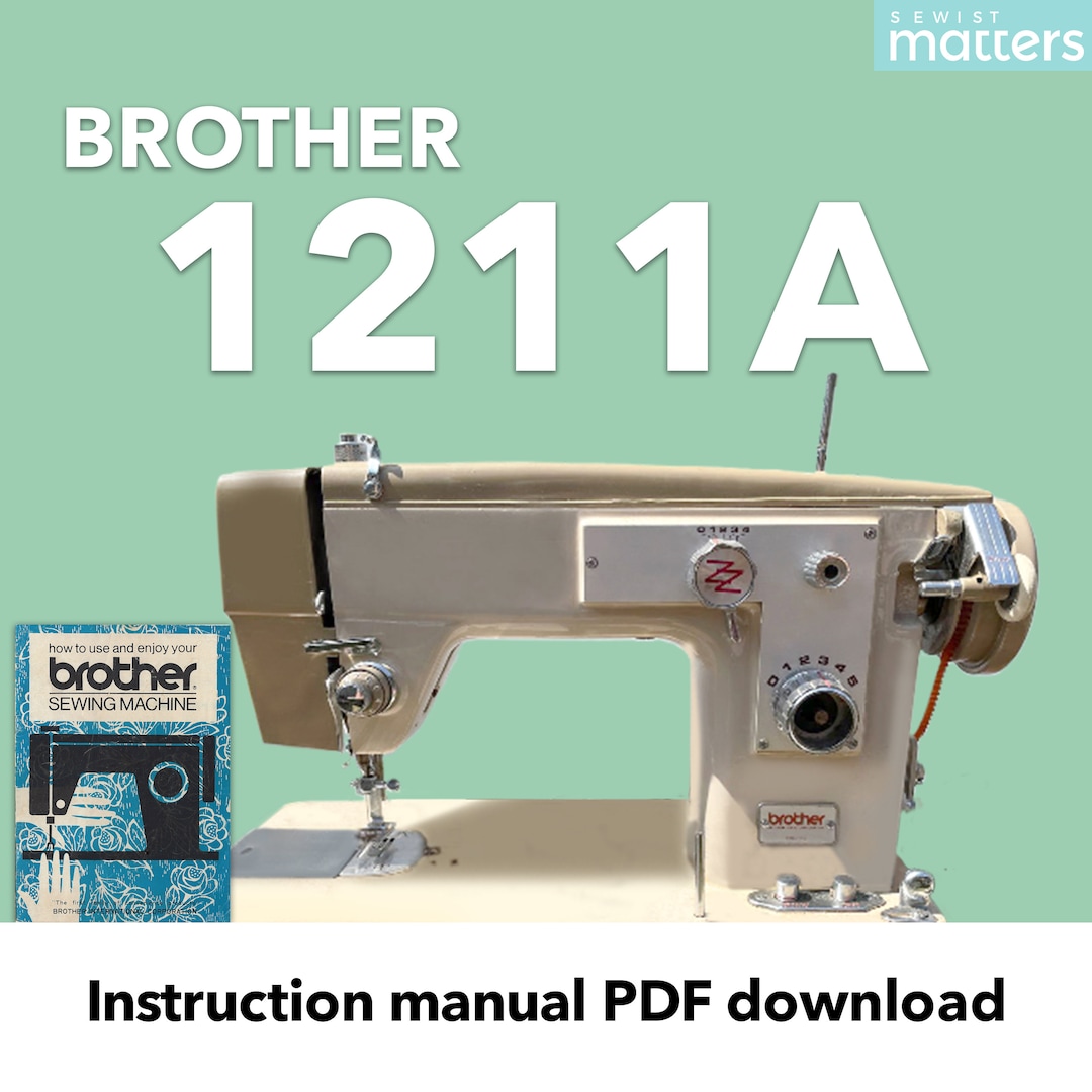 1211A Brother Sewing Machine Instruction Manual PDF Download - Etsy