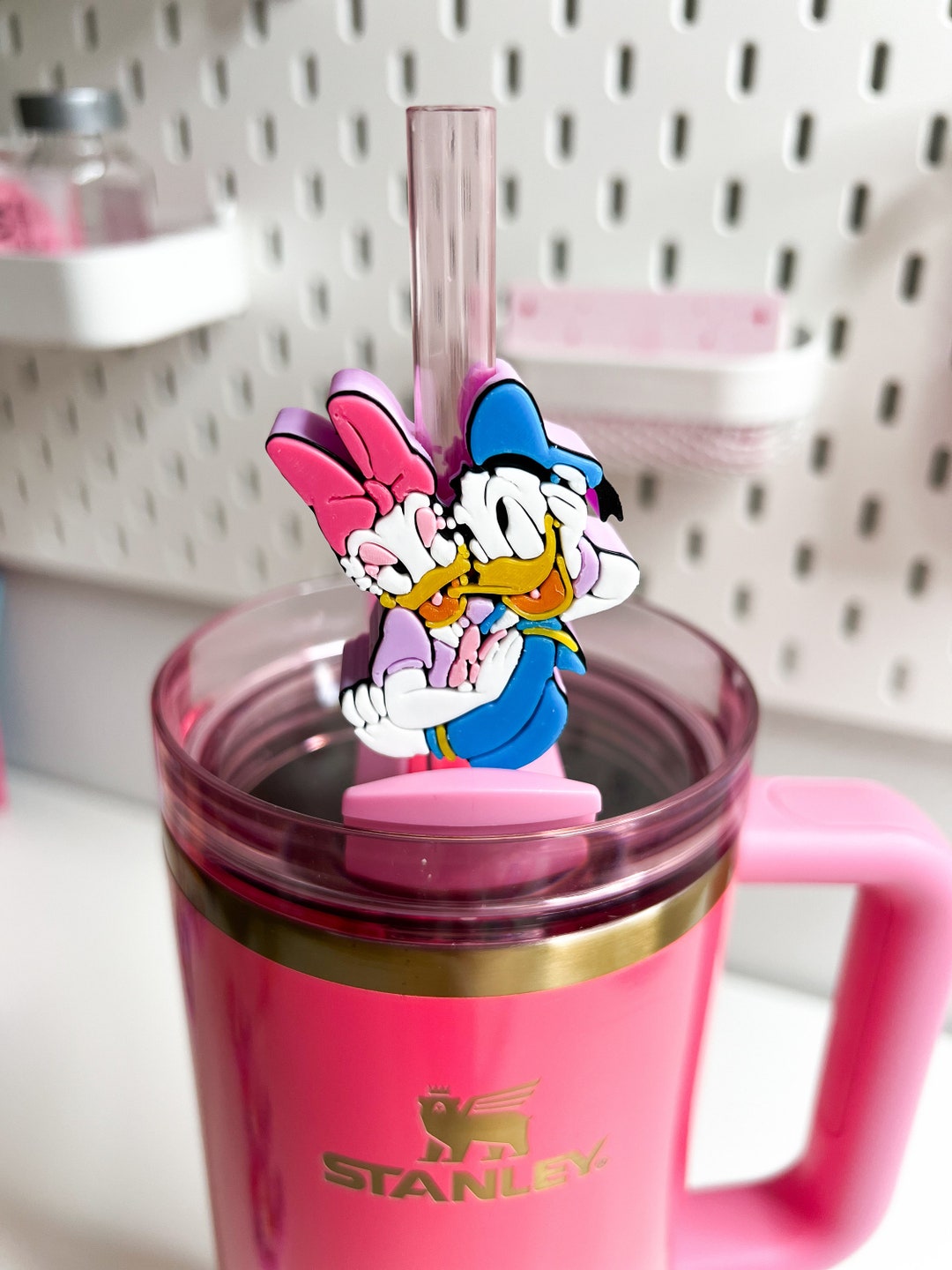 Daisy & Donald Hug Straw Topper - Etsy